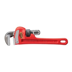 RIDGID 31000 Model 6 Heavy-Duty Plumbing Straight 6" Pipe Wrench, Red, Made in the USA