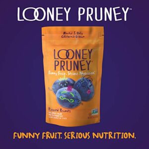 Looney Pruney Pitted Dried Prunes for the Entire Family | Always California-Grown | Kosher | No Added Sugar & No Preservatives (6 pack)