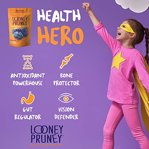 Looney Pruney Pitted Dried Prunes for the Entire Family | Always California-Grown | Kosher | No Added Sugar & No Preservatives (6 pack)