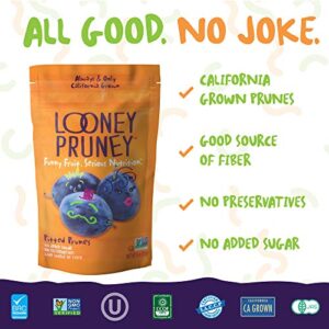 Looney Pruney Pitted Dried Prunes for the Entire Family | Always California-Grown | Kosher | No Added Sugar & No Preservatives (6 pack)