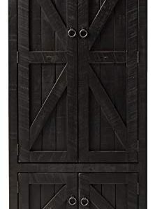 American Heartland Rustic Double Door Pantry, Rustic Antique Black