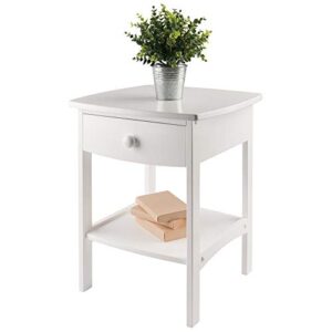 Winsome Eugene Table, White & Wood Claire Accent Table, White