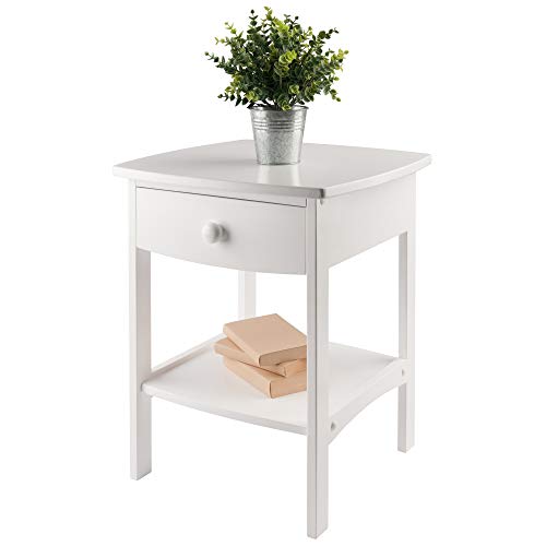 Winsome Eugene Table, White & Wood Claire Accent Table, White