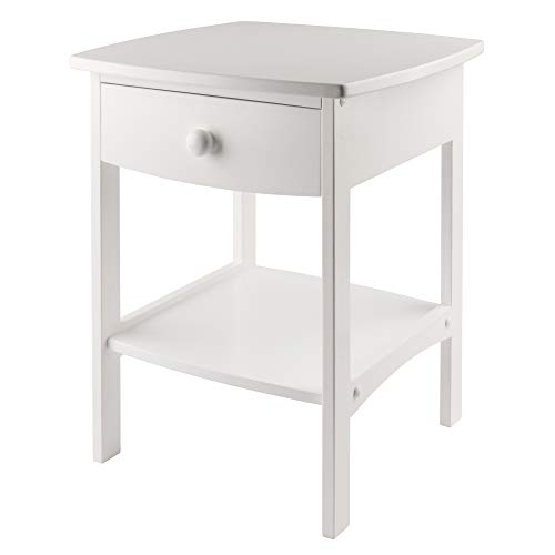 Winsome Eugene Table, White & Wood Claire Accent Table, White