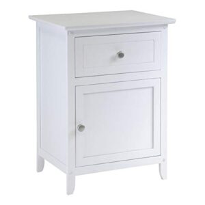 Winsome Eugene Table, White & Wood Claire Accent Table, White