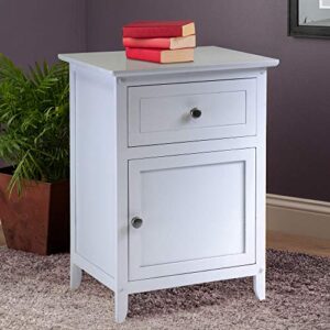 Winsome Eugene Table, White & Wood Claire Accent Table, White