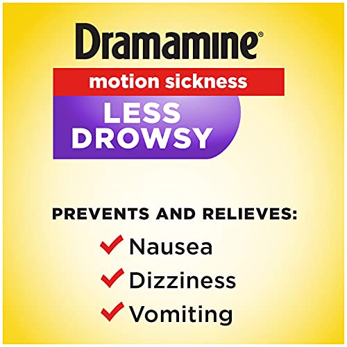 Dramamine All Day Less Drowsy Motion Sickness Relief | 8 Tablets included