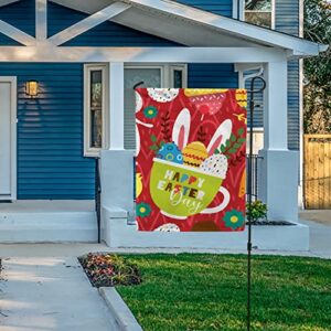 My Little Nest Seasonal Garden Flag Happy Easter Egg Cup Double Sided Vertical Garden Flags for Home Yard Holiday Flag Outdoor Decoration Farmhouse Banner 28"x40"