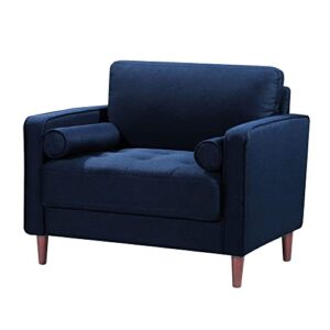 Lifestyle Solutions Lexington Armchair, 39.8" W x 31.1" D x 33.5" H, Navy Blue