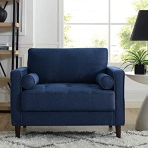 Lifestyle Solutions Lexington Armchair, 39.8" W x 31.1" D x 33.5" H, Navy Blue