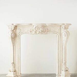 Creative Co-Op Decorative Wood Fireplace Mantel With Distressed Finish, White