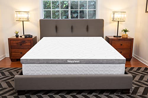 Sleepyhead 3-Inch Queen Mattress Topper - Copper-Infused Memory Foam with Washable Cover - Bedroom Essential (Queen, 3'' Copper Topper)