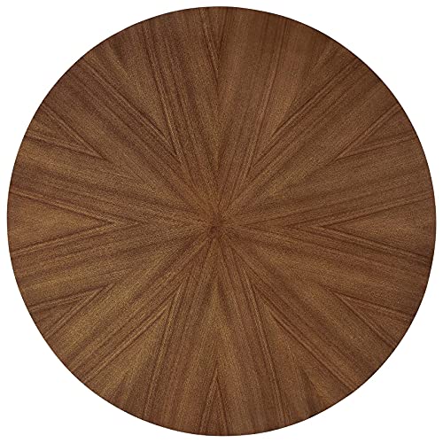 Modway Crossroads 47" Round Wood Dining Table, Walnut