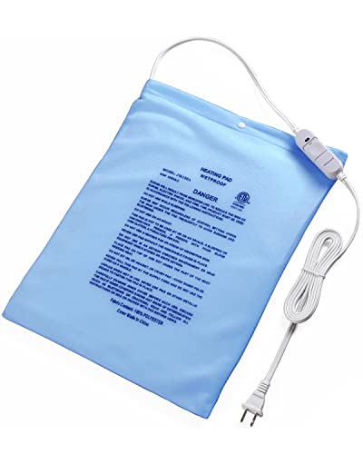 Boncare Stay On NO Auto-Off Hot Heating Pad for Cramps and Back Pain Relief Boncare 12” x 15” Small Fomentera Electrica Lumbar Moist & Dry Heat Washable Cover (Sky Blue)