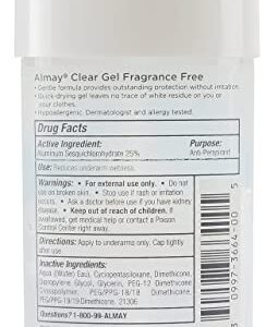 Almay Sensitive skin Clear Gel, Anti-Perspirant & Deodorant, Fragrance Free, 2.25-Ounce Stick (Pack of 2)