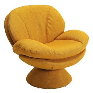 mac motion comfort leisure accent straw fabric swivel pub chair, yellow