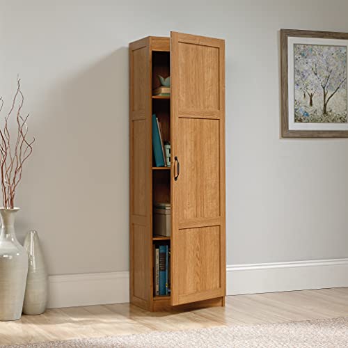 Sauder Miscellaneous Storage Cabinet, L: 17.99" x W: 13.94" x H: 60.00", Highland Oak Finish