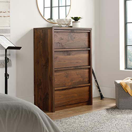 Sauder Harvey Park 4-Drawer Chest, Grand Walnut finish