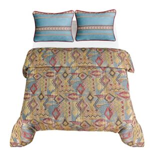 Paseo Road by HiEnd Accents | Ruidoso Western Bedding 4 Piece Super King Comforter Set, Aztec Southwestern Pattern, Rustic Cabin Theme Bed Set, Warm Comforter Set with Bed Skirt and Pillow Shams