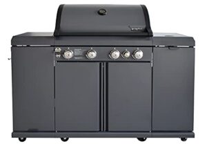 rustler2 four(4) burner gas grill center & kitchen island by brand-man grills