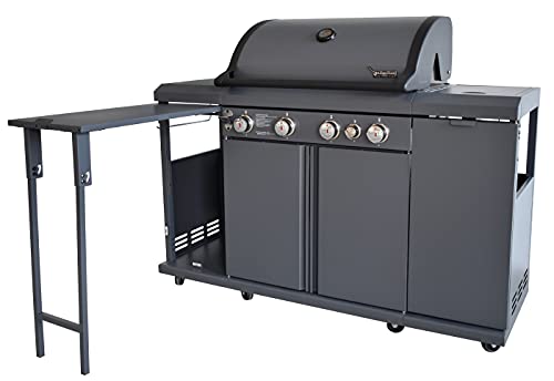 Rustler2 Four(4) Burner Gas Grill Center & Kitchen Island by Brand-Man Grills