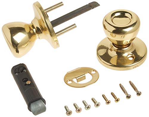 Kwikset 92001-519 Mobile Home Hall & Closet Door Knob in Polished Brass