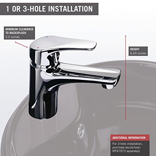 Delta Faucet Modern Single Hole Bathroom Faucet, Single Handle Bathroom Faucet Chrome, Bathroom Sink Faucet, Drain Assembly, Chrome 534LF-HGM-PP