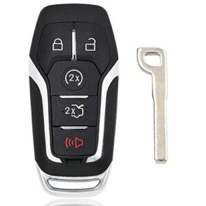 keyless entry remote smart key fob shell case button pad cover for ford fusion mustang explorer lincoln mkz mkc 2013-2017