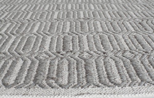 Rugs America Emerson Natural Fiber Rug, 5' x 8', Silver