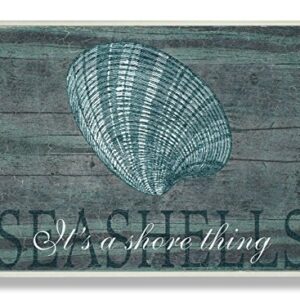 Stupell Home Décor It's A Shore Thing Seashell Rectangle Wall Plaque, 10 x 0.5 x 15, Proudly Made in USA