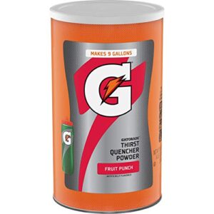 gatorade thirst quencher powder, fruit punch, 76.5 oz canister