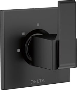 delta faucet t11867-bl ara 3-setting 2-port diverter trim, matte black