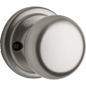 kwikset 97880-868 box pack hancock half-dummy knob in satin nickel