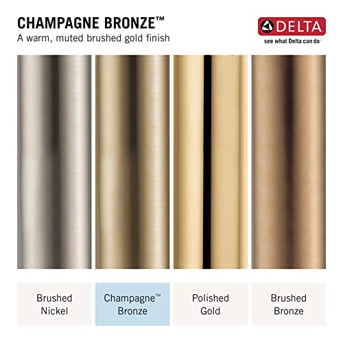 Delta Faucet Saylor 14 Series Gold Tub and Shower Faucet Combo, Bathtub and Shower Trim System, Shower Trim Kit, Bathtub Faucet Set, Shower Tub Faucet, Champagne Bronze T14435-CZ (Valve Not Included)