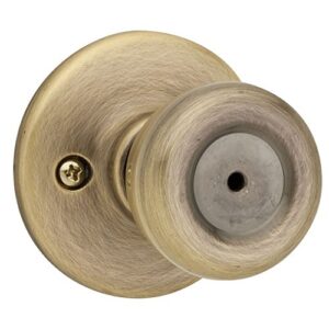 kwikset 93001-869 tylo bed & bath knob in antique brass