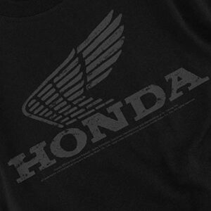 Honda Vintage Wing T-Shirt & Stickers (X-Large) Black