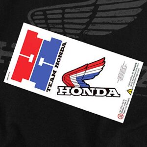 Honda Vintage Wing T-Shirt & Stickers (X-Large) Black