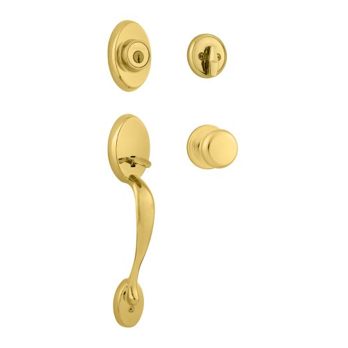 Kwikset 98001-196 Chelsea Handleset, Polished Brass