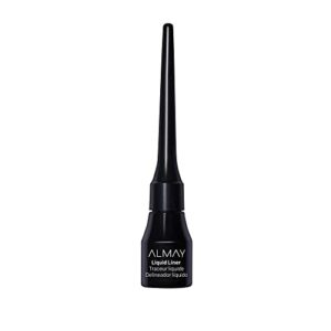 liquid eyeliner by almay, waterproof, fade-proof eye makeup, easy-to-apply liner brush, 221 black, 0.1 oz