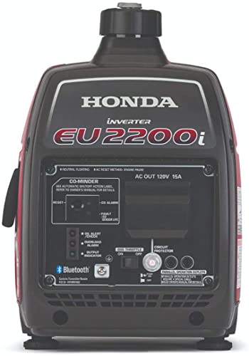 Honda EU2200i 2200-Watt 120-Volt Super Quiet Portable Inverter Generator with CO-Minder - 49-State