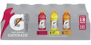 gatorade multipack 12 fl oz, (pack of 18 – 6 lemon lime, 6 fruit punch, 6 orange)