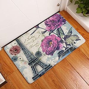 oplj european architectural printing mats doormat retro flowers print carpets floor kitchen bathroom rugs home decor a1 40x60cm