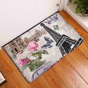 OPLJ European Architectural Printing mats Doormat Retro Flowers Print Carpets Floor Kitchen Bathroom Rugs Home Decor A1 40x60cm