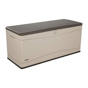 lifetime 60012 extra large deck box, 130 gallon, desert sand/brown