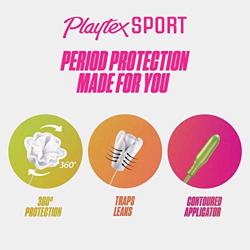 Playtex Sport Odor Shield Tampons, Super Absorbency, Unscented - 32ct