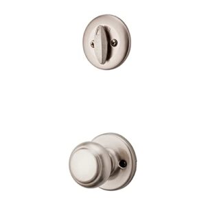 kwikset 604cv 15 96040-123 cove single cylinder interior pack knob, satin nickel