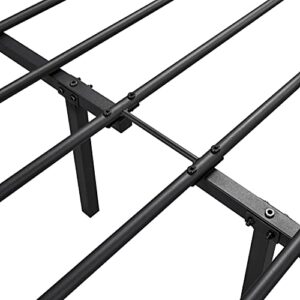 Yaheetech Classic Metal Platform Bed Frame Mattress Foundation with Victorian Style Iron-Art Headboard/Footboard/Under Bed Storage/No Box Spring Needed/Queen Size Black