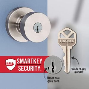 Kwikset 991 Pismo Keyed Entry Knob and Single Cylinder Deadbolt Combo Pack Featuring SmartKey and Microban in Satin Nickel