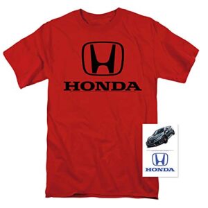 Honda Auto Logo Red T Shirt & Stickers (Large)