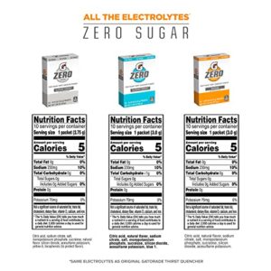 Gatorade G Zero Powder, Glacier Cherry Variety Pack, 0.10oz Individual Packets - 10 Count (Pack of 5)